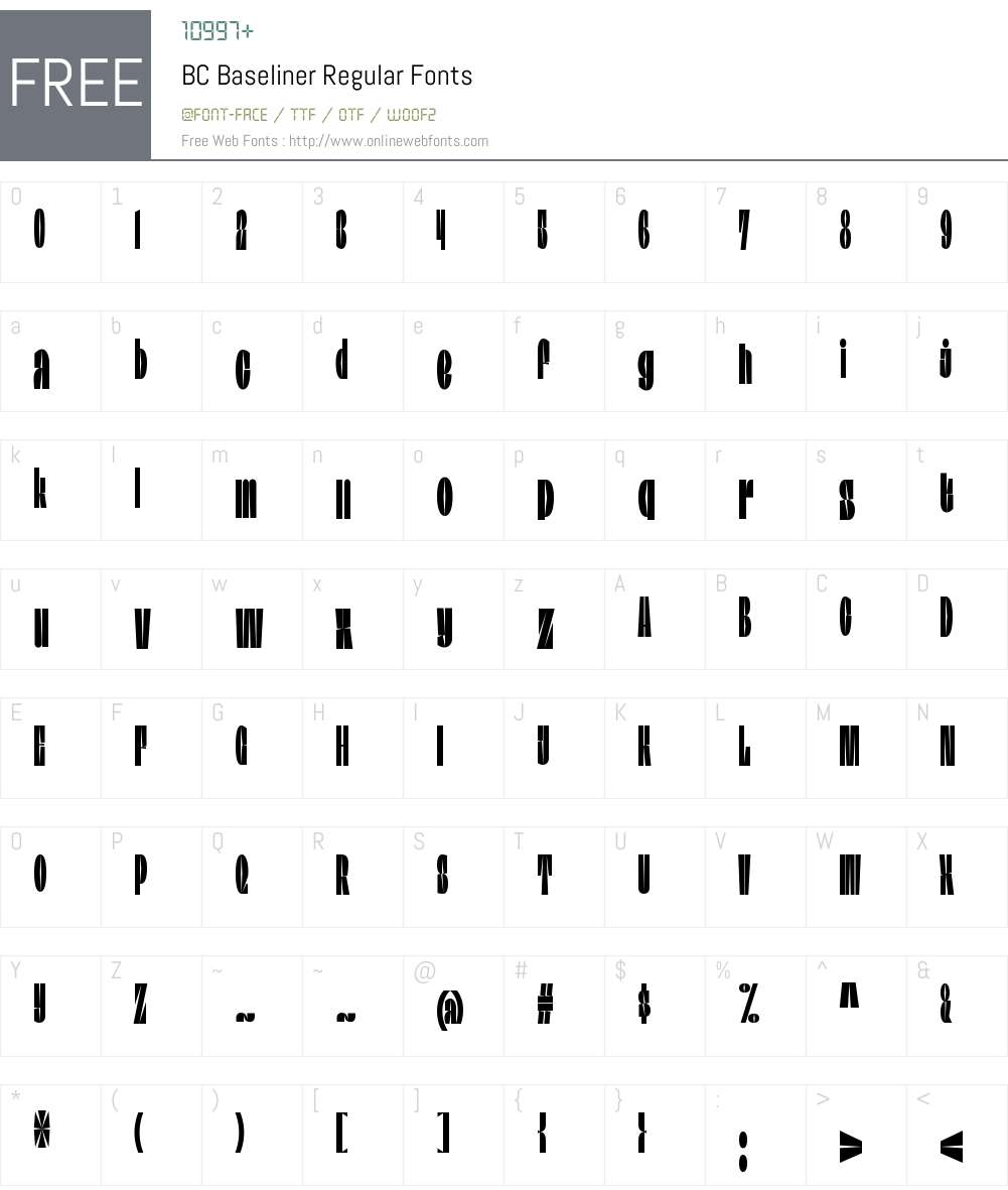 BC Baseliner Regular 1.000 Fonts Free Download - OnlineWebFonts.COM