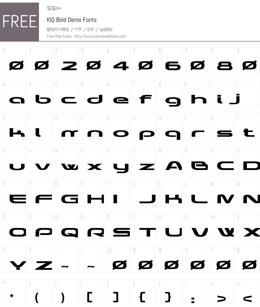 KIQ Bold Demo 0,000 Fonts Free Download - OnlineWebFonts.COM