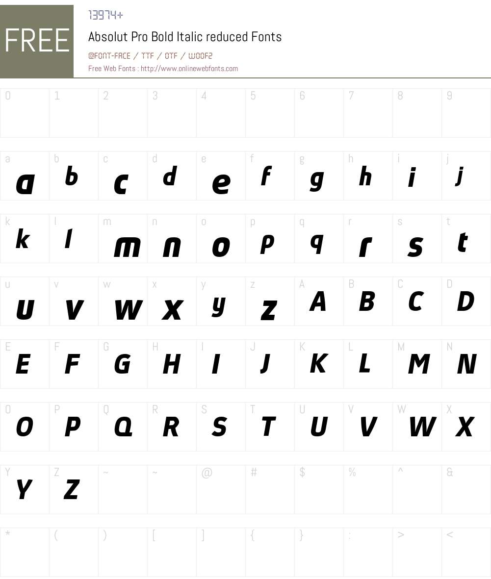 Absolut Pro reduced 1.004 Fonts Free Download - OnlineWebFonts.COM