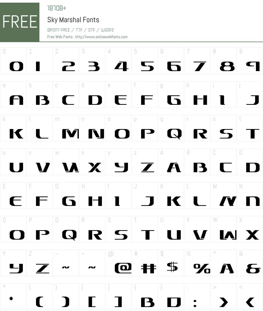 Sky Marshal 1.0; 2015 Fonts Free Download - OnlineWebFonts.COM