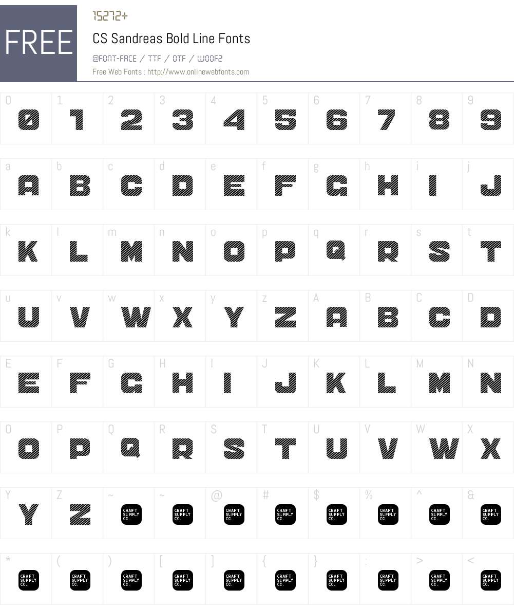 CS Sandreas Bold Line 1.002;Fontself Maker 2.1.2 Fonts Free Download ...
