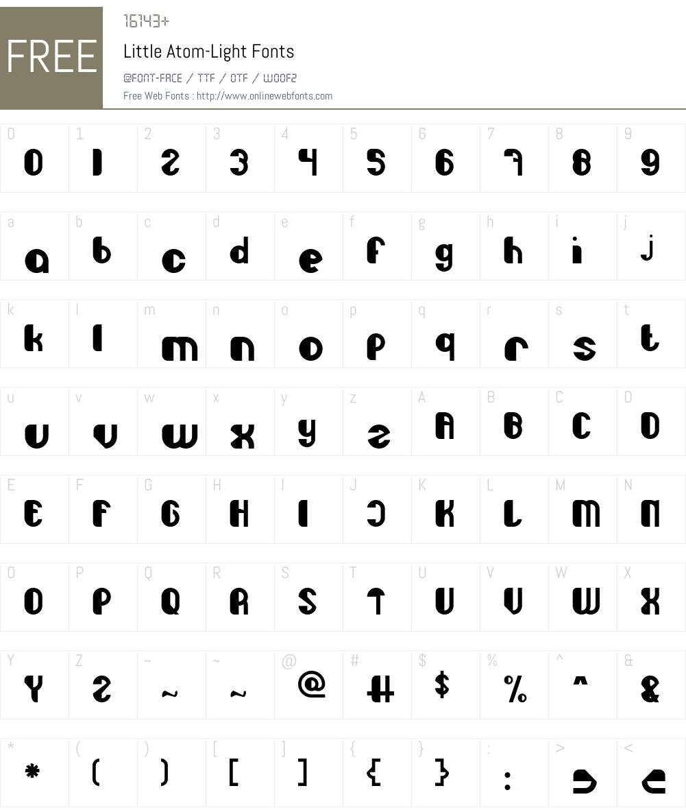 Little Atom-Light 1.00;December 10, 2018;FontCreator 11.5.0.2430 64-bit ...