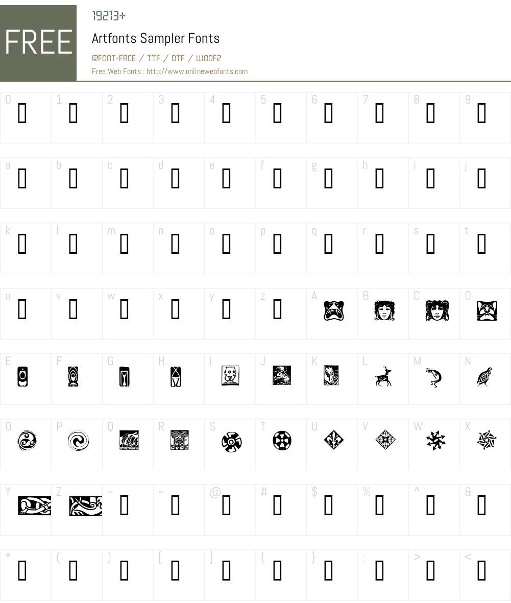 Artfonts Sampler Altsys Fontographer 4.0.3 1/22/00 Fonts Free Download ...