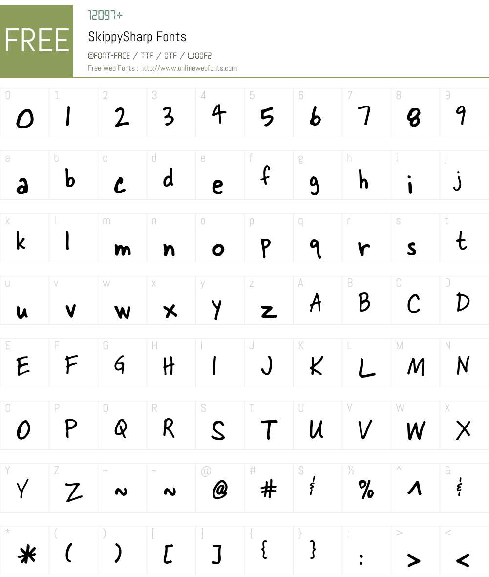 SkippySharp 4.005;com.myfonts.easy.chank.skippy-sharp.skippy-sharp ...