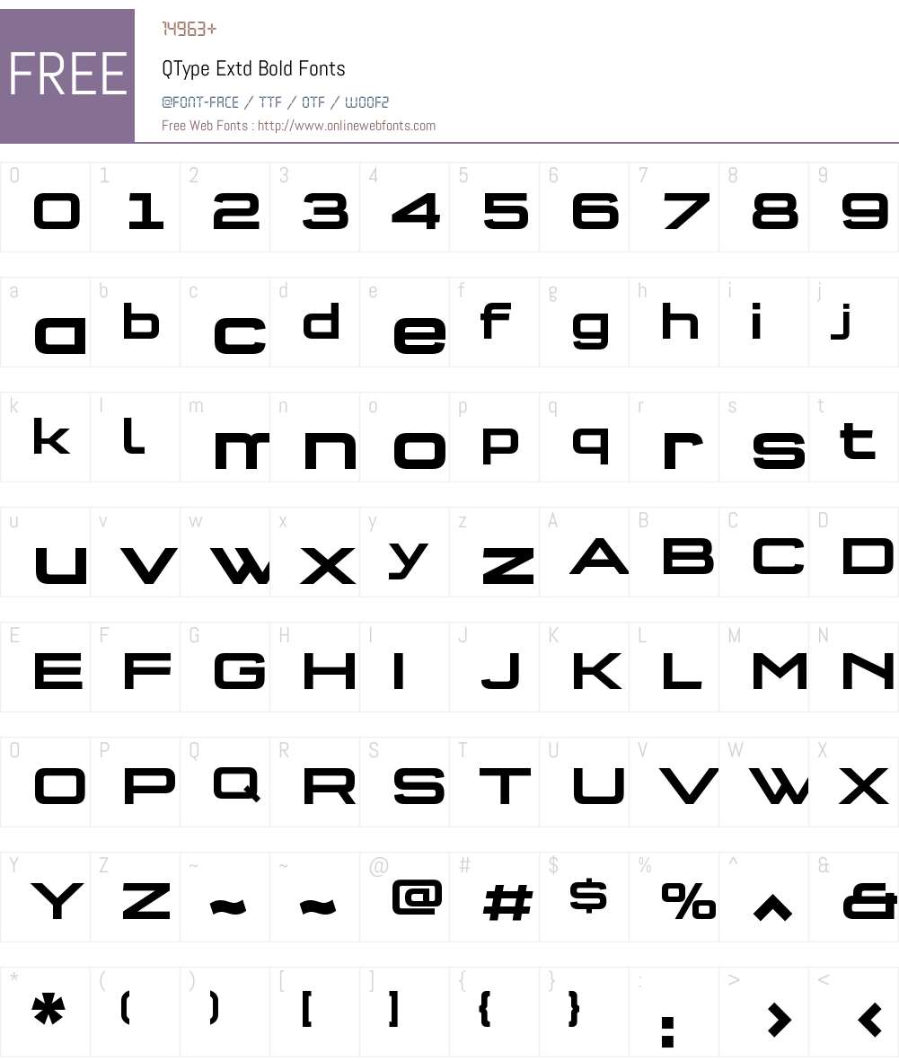 QType Extd Bold 7.504 Fonts Free Download - OnlineWebFonts.COM