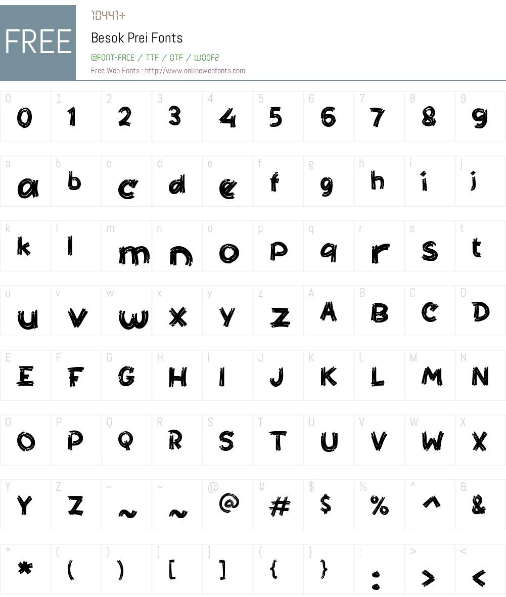 Besok Prei 001.000 Fonts Free Download - OnlineWebFonts.COM