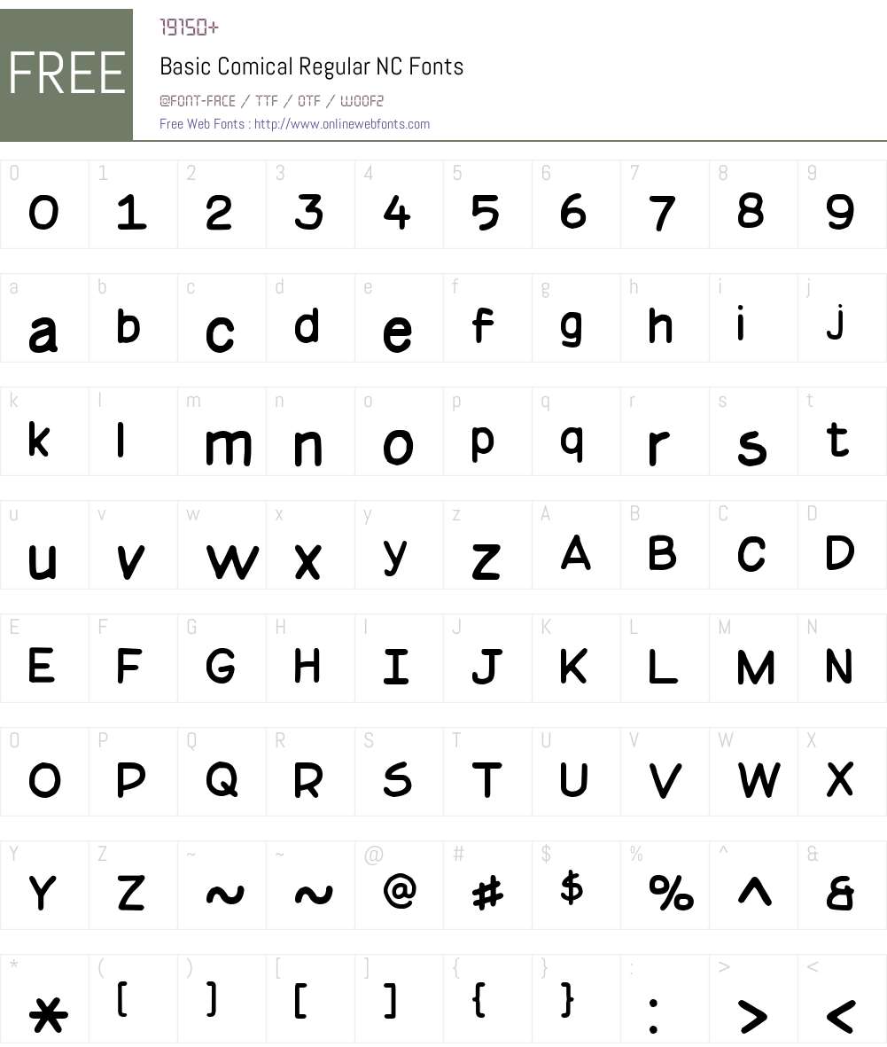 Basic Comical Regular NC 1.00 October 30, 2010, initial release Fonts ...