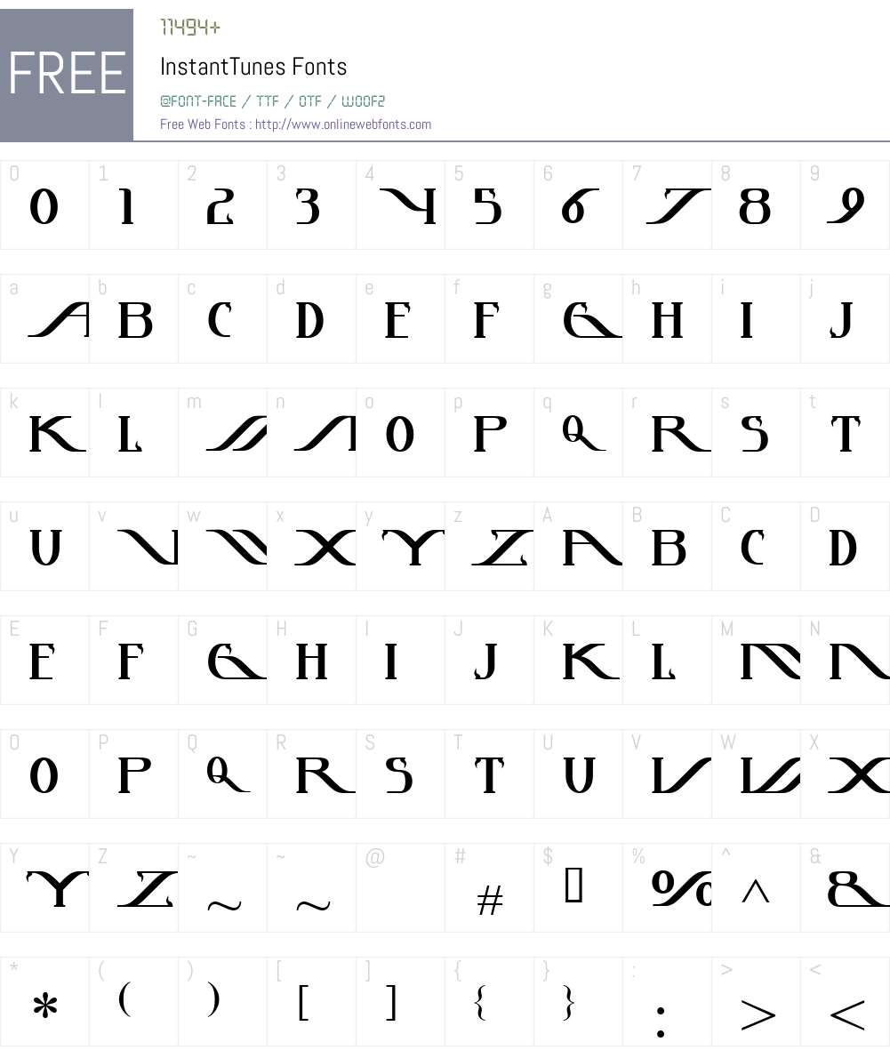 InstantTunes V1 Macromedia Fontographer 4.1 10/13/97 Fonts Free ...