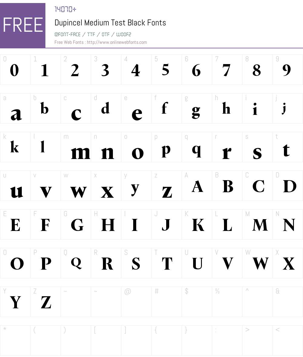 Dupincel Medium Test Black 1.000 Fonts Free Download - OnlineWebFonts.COM