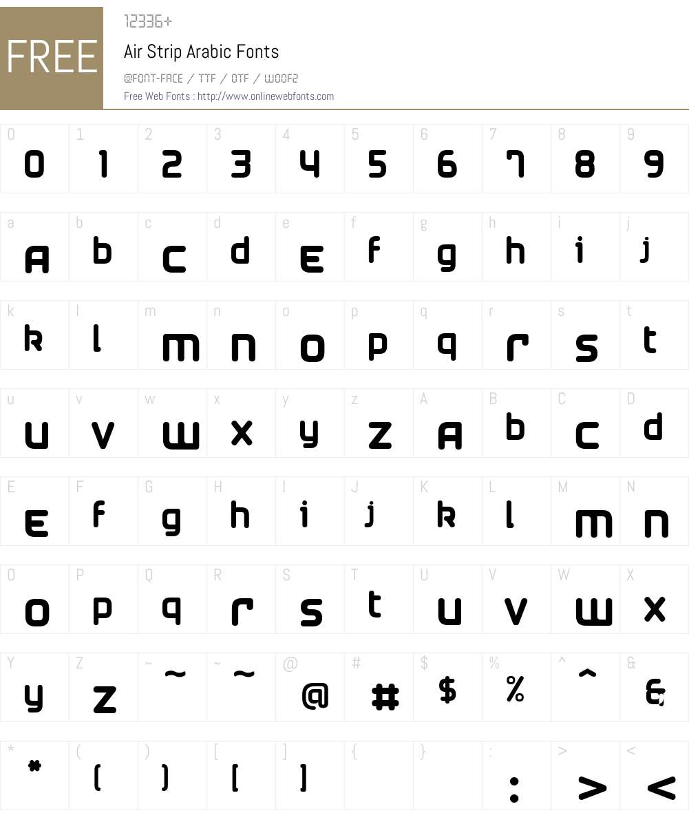Air Strip Arabic 1.00 July, 2012, initial release Fonts Free Download ...