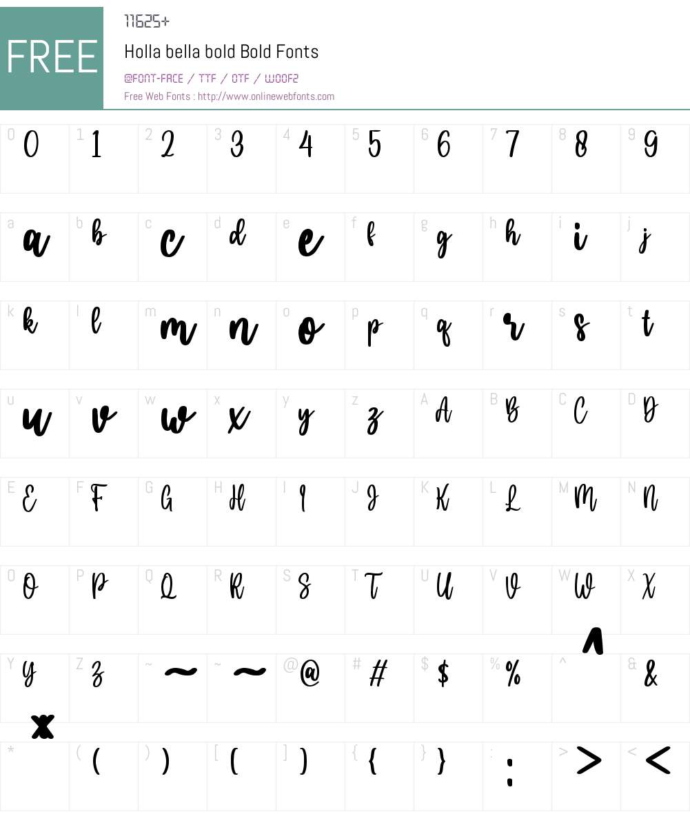 Holla bella bold 1.00;September 16, 2021;FontCreator 13.0.0.2683 64-bit Fonts Free Download ...