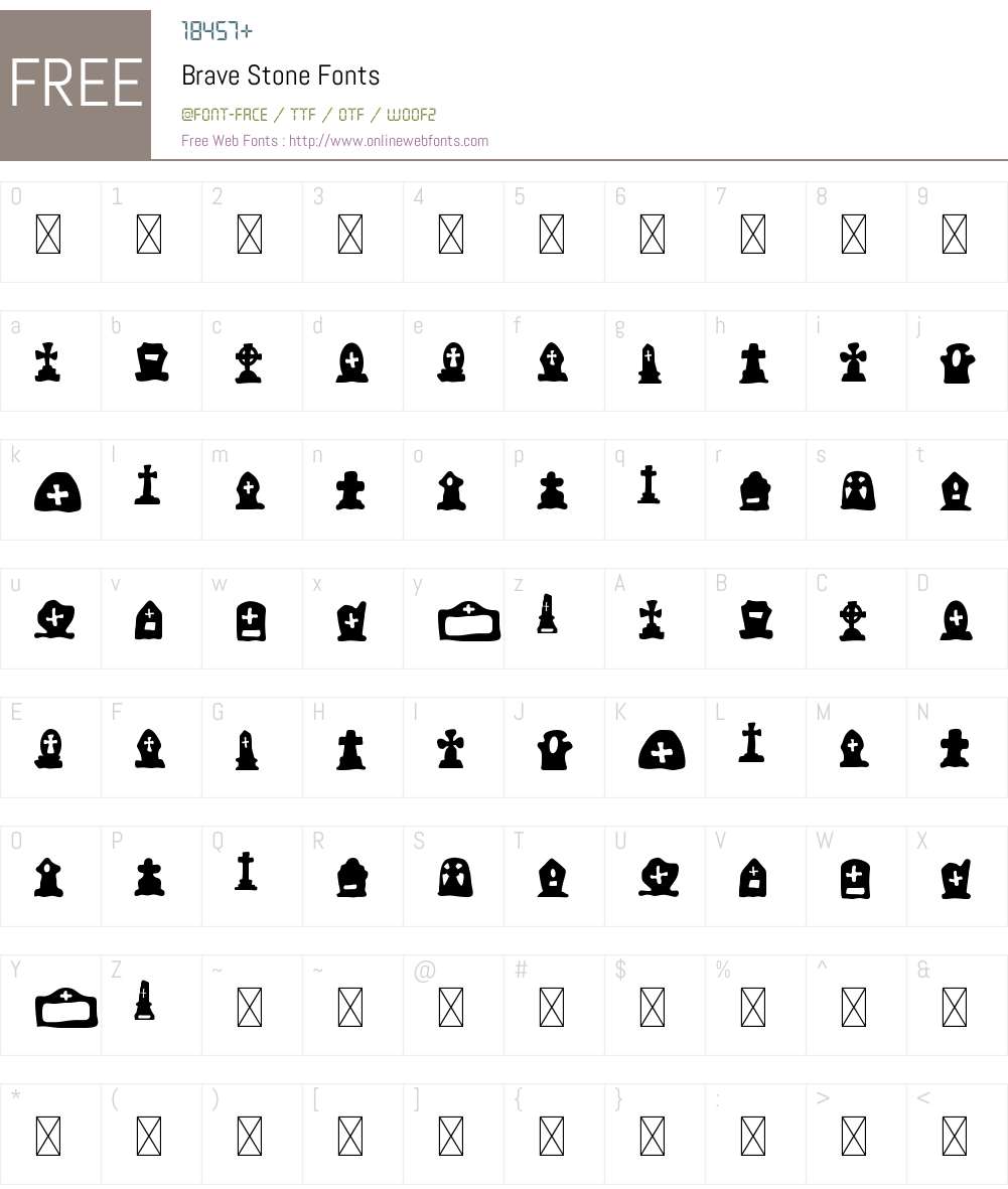 Brave Stone 1.001; Fonts Free Download - OnlineWebFonts.COM