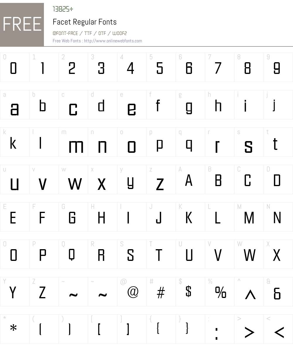 Facet Regular The IMSI MasterFonts Collection, tm 1995, 1996 IMSI ...