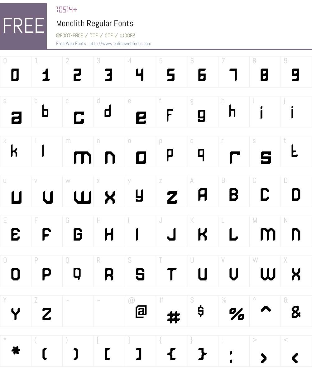 Monolith Regular 1.000 Fonts Free Download - OnlineWebFonts.COM