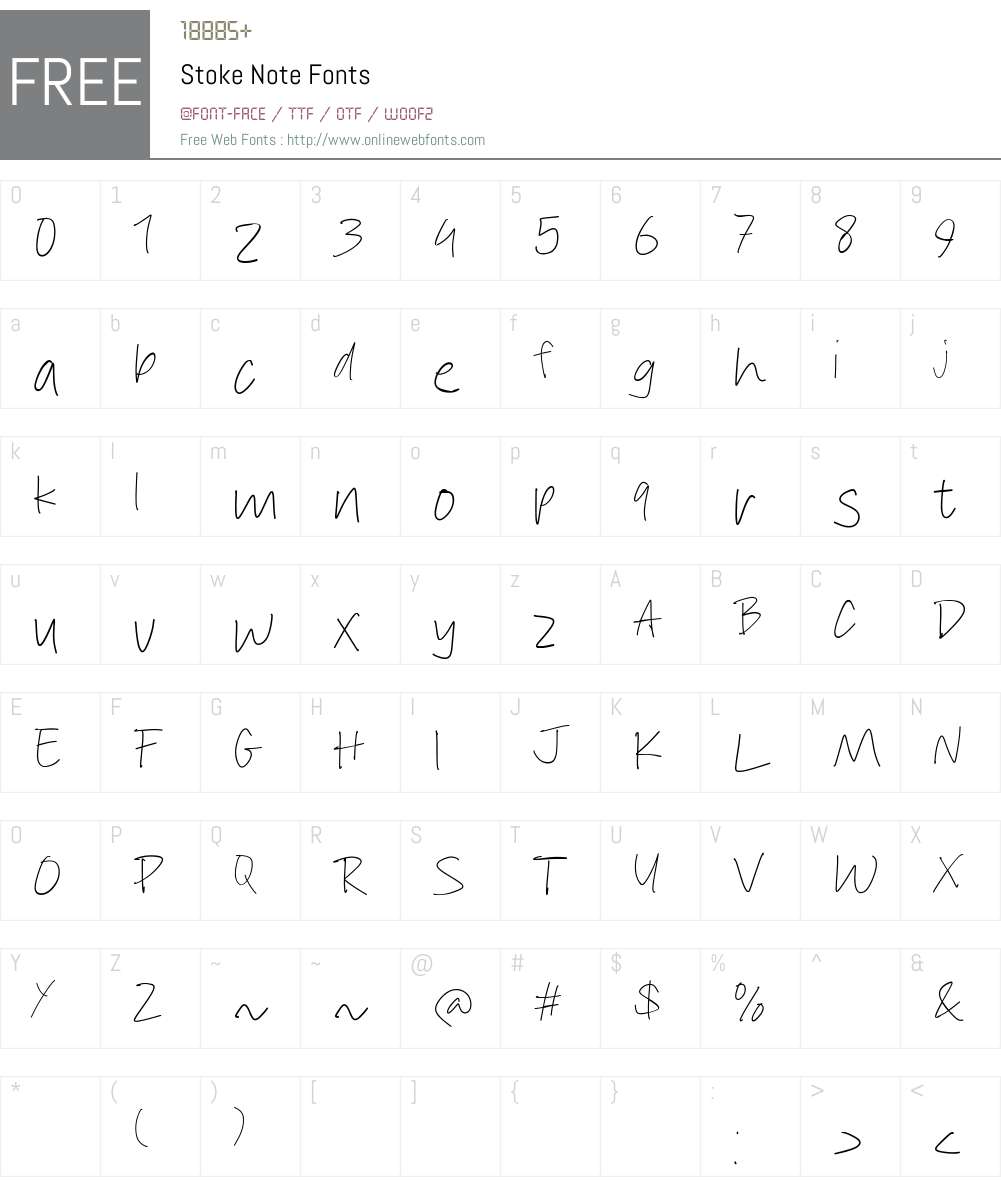 Stoke Note 1.000 Fonts Free Download - OnlineWebFonts.COM