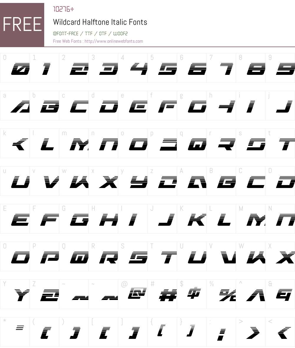 Wildcard Halftone Italic 003.200 Fonts Free Download - OnlineWebFonts.COM