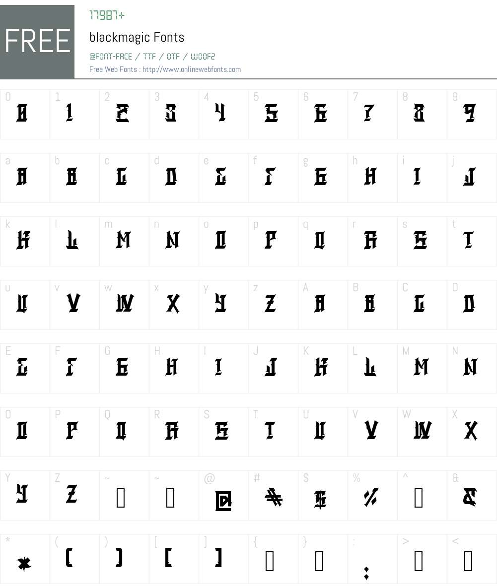 blackmagic 001.000 Fonts Free Download - OnlineWebFonts.COM