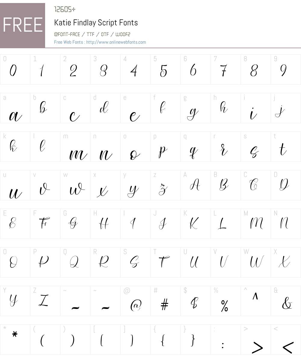 Katie Findlay Script 1.000 Fonts Free Download - OnlineWebFonts.COM