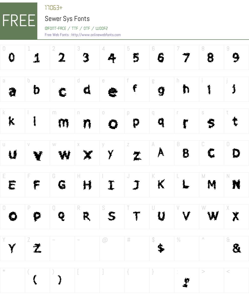 Sewer Sys V1 .ttf Fonts Fonts Free Download - OnlineWebFonts.COM