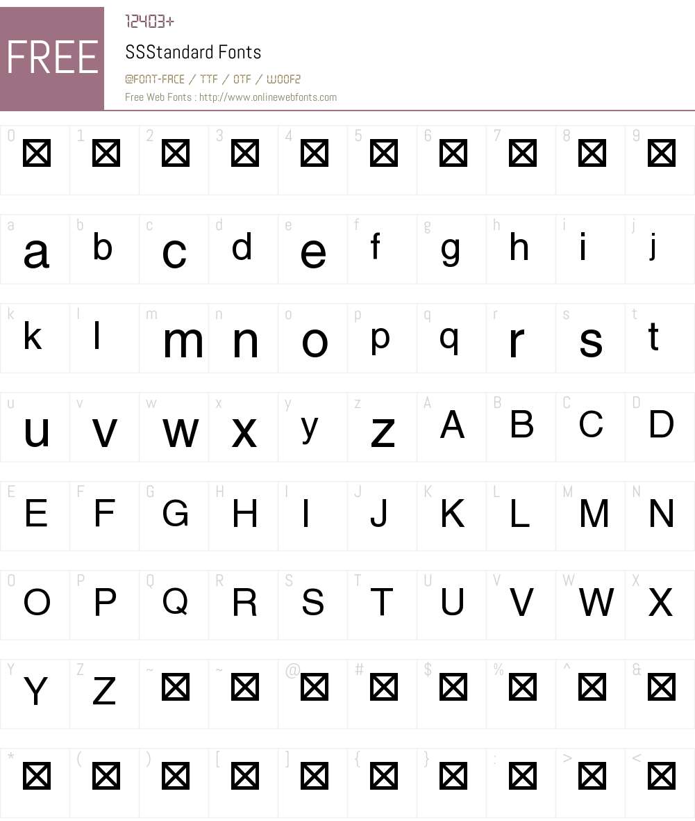 SS Standard SS Standard: 2012 Fonts Free Download - OnlineWebFonts.COM