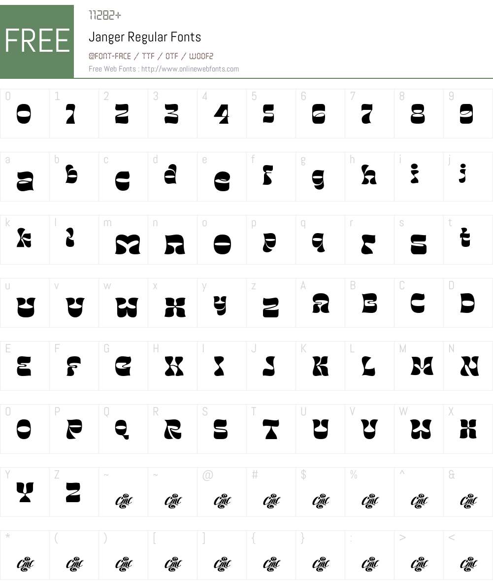 Janger 1.000;hotconv 1.0.109;makeotfexe 2.5.65596 Fonts Free Download ...