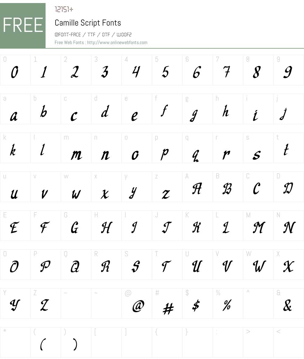 Camille Script 1.000 Fonts Free Download - OnlineWebFonts.COM