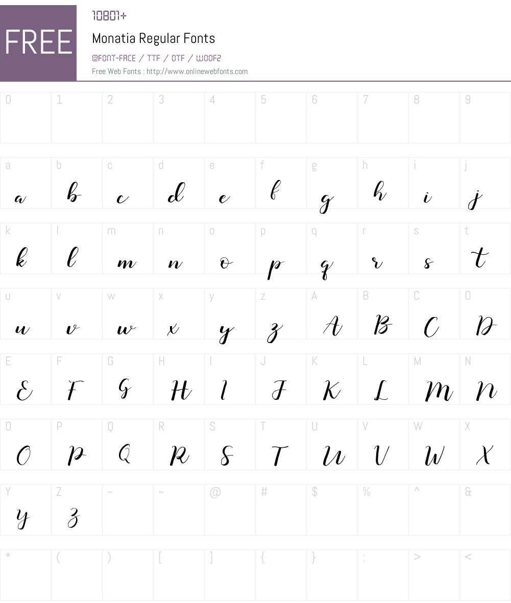 Monatia Regular Fonts Free Download - OnlineWebFonts.COM
