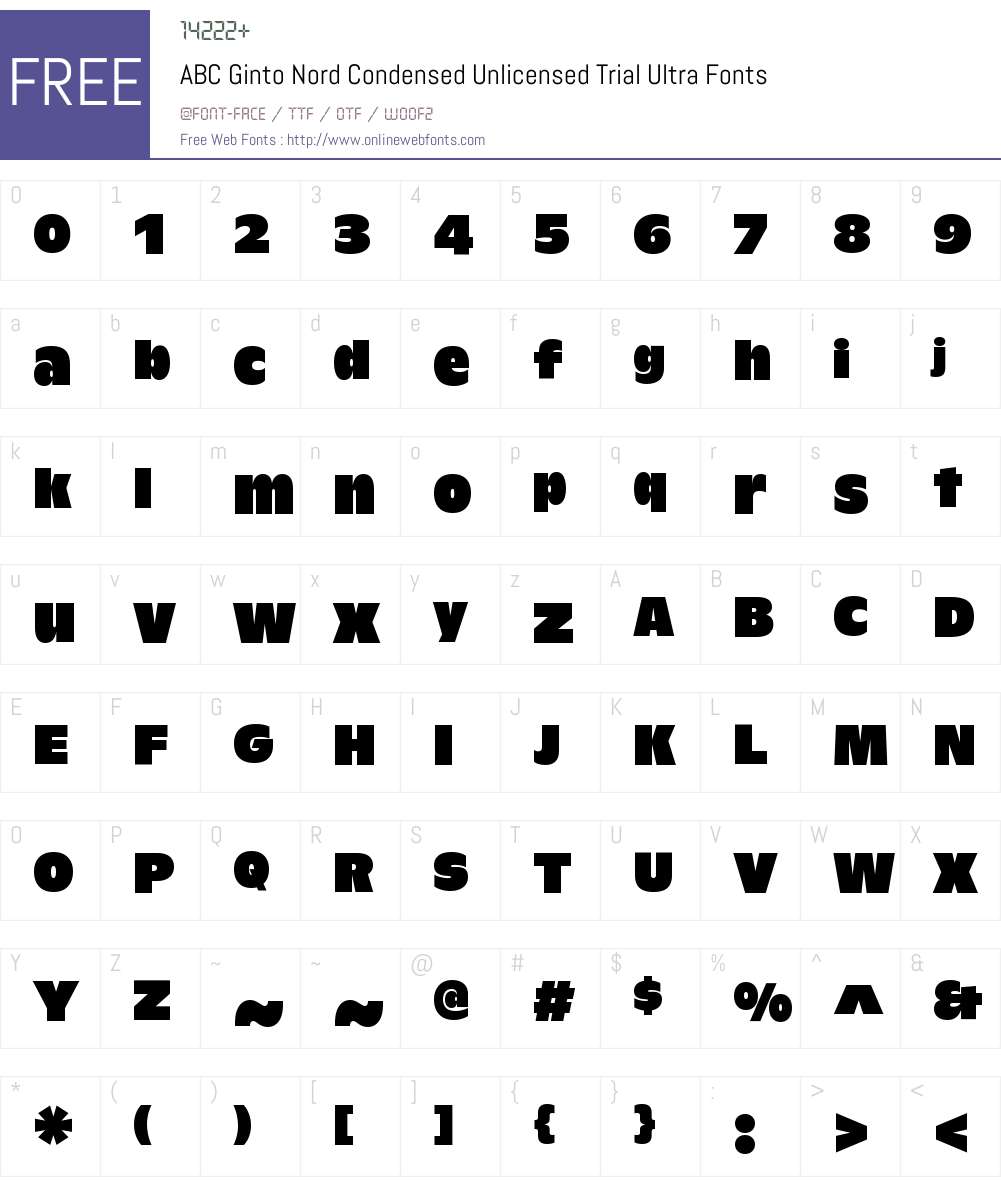 ABC Ginto Nord Condensed Unlicensed Trial Ultra 1.300;Unlicensed Trial ...