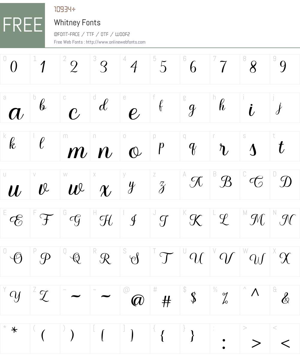Whitney 1.000 Fonts Free Download - OnlineWebFonts.COM