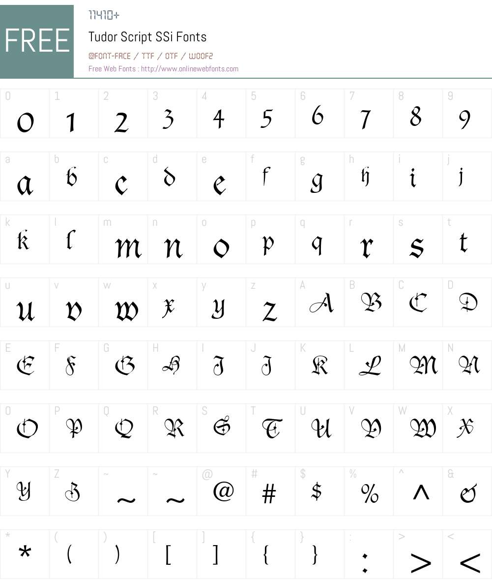 Tudor Script SSi 001.000 Fonts Free Download - OnlineWebFonts.COM