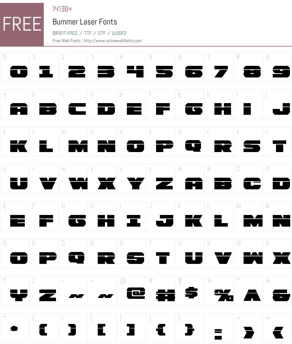 Bummer Laser 2.0; 2015 Fonts Free Download - OnlineWebFonts.COM