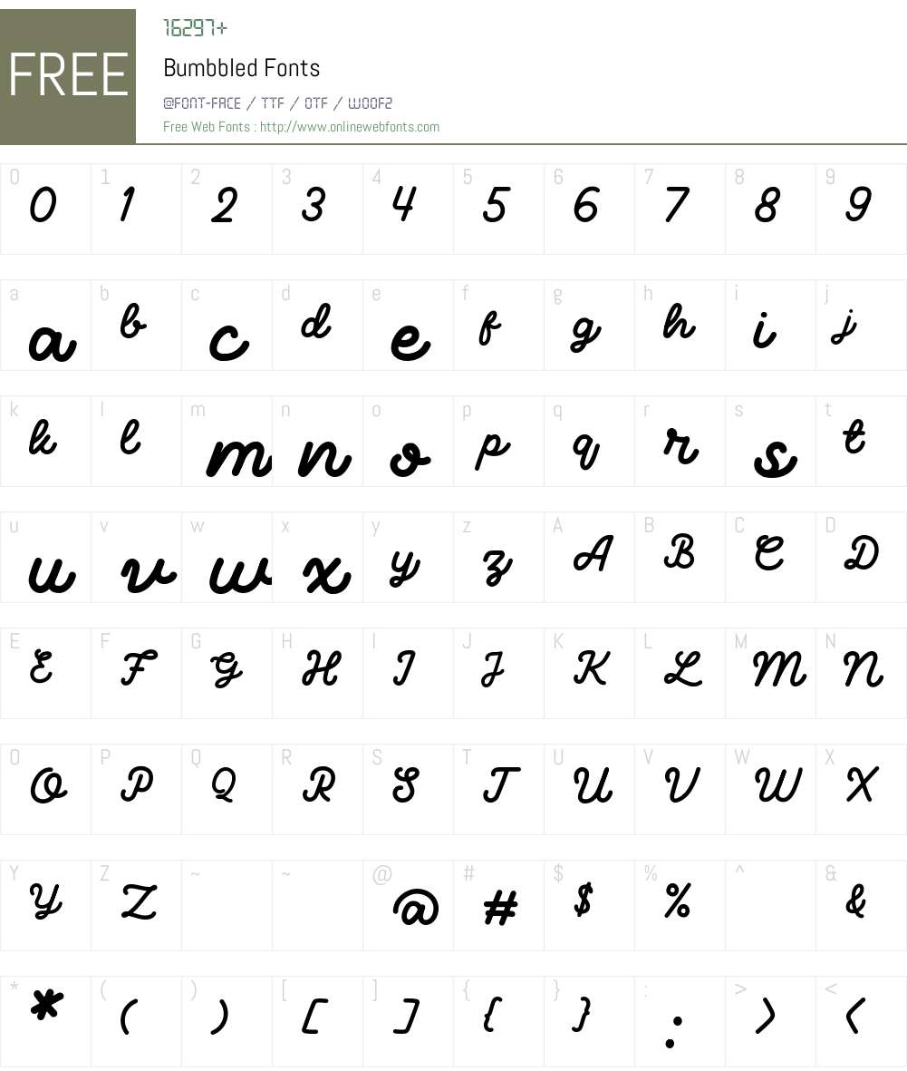 Bumbbled 1.00;August 16, 2020;FontCreator 11.5.0.2430 64-bit Fonts Free ...