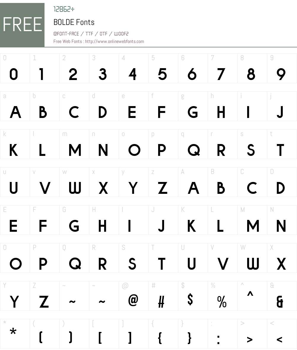 BOLDE 1.00;October 30, 2018;FontCreator 11.5.0.2422 64-bit Fonts Free ...