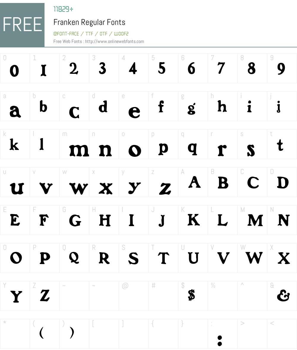 Franken Regular Altsys Metamorphosis:4/16/92 Fonts Free Download ...