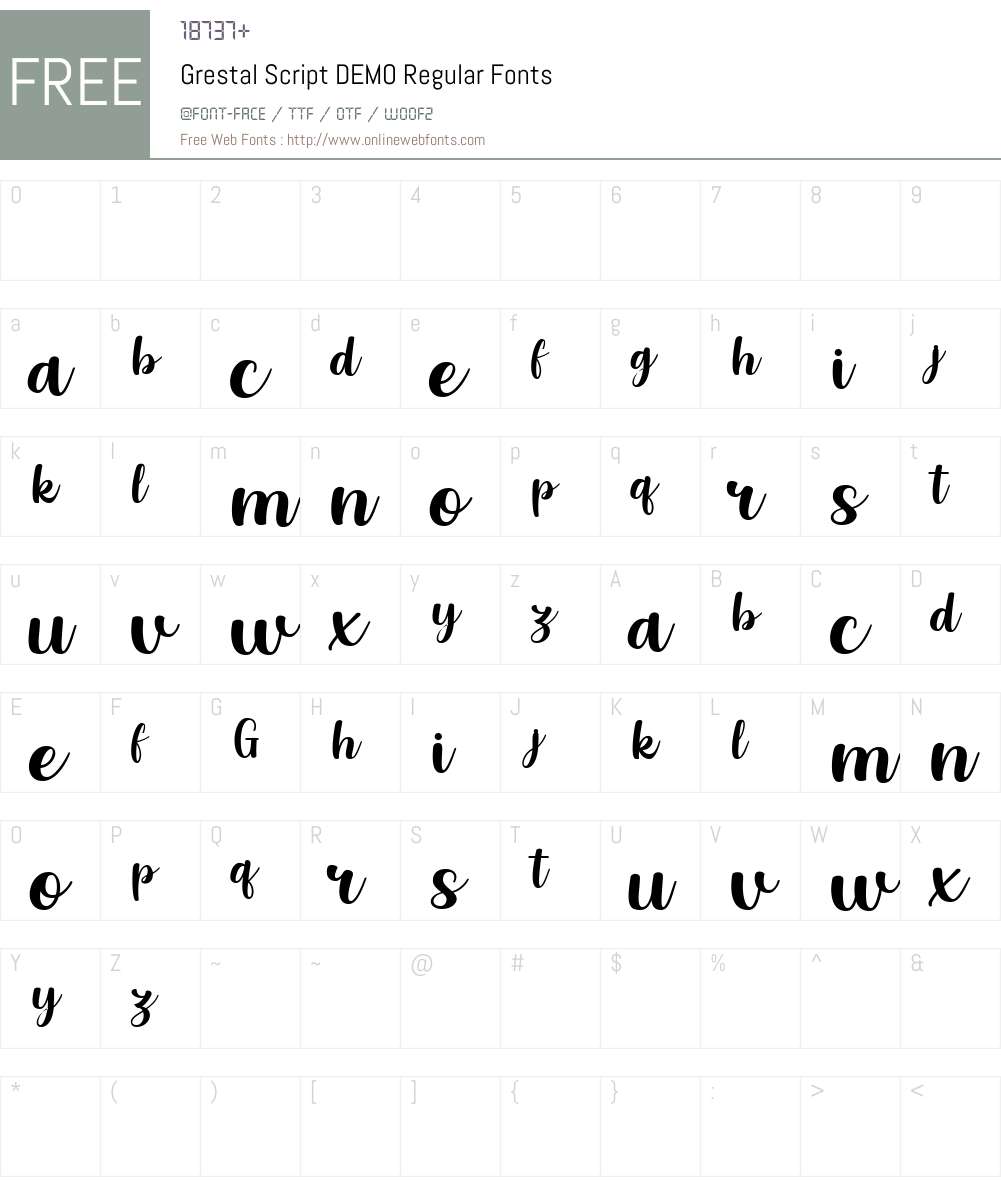 Grestal Script DEMO Regular Fonts Free Download - OnlineWebFonts.COM
