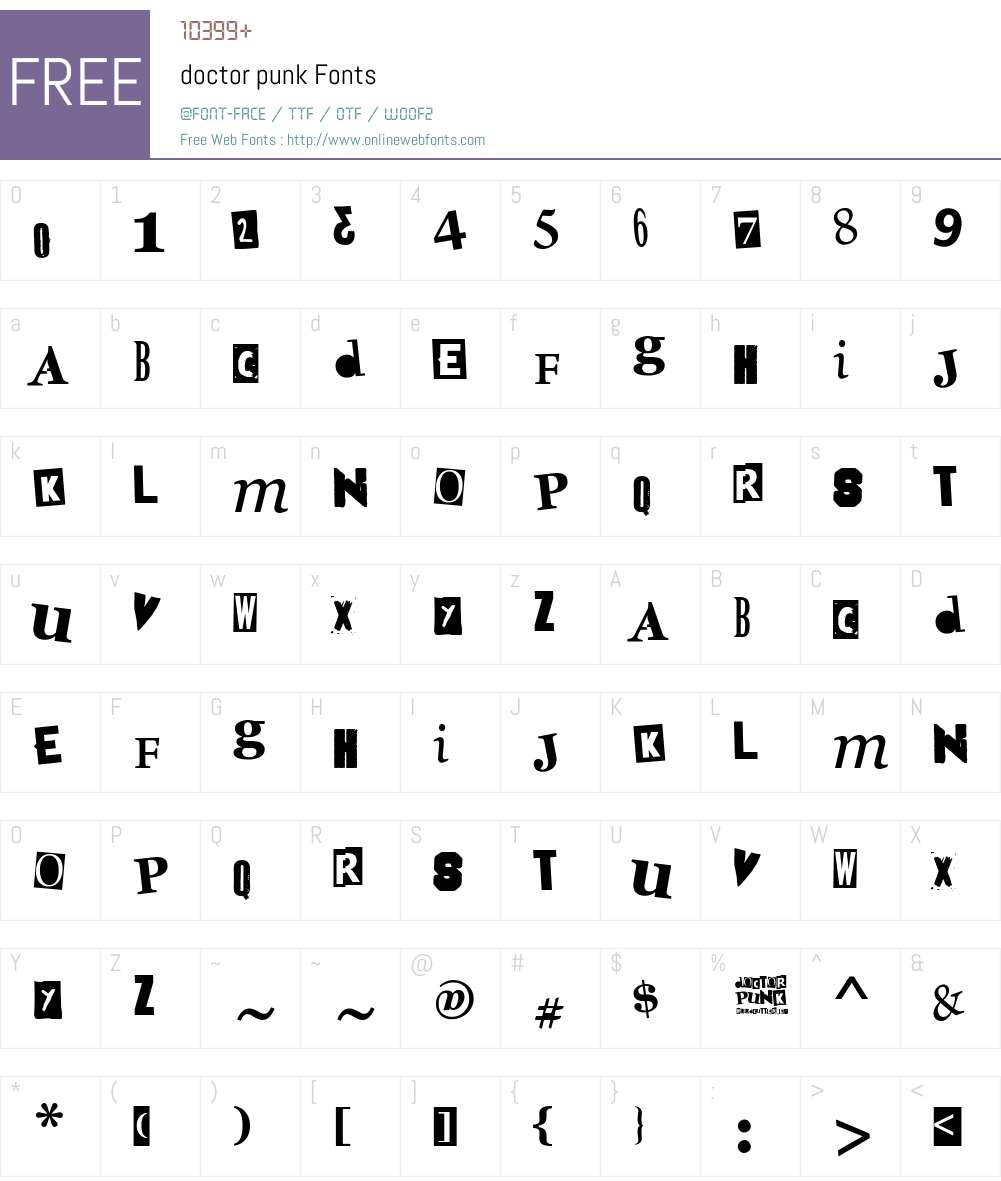 doctor punk 1.00;October 11, 2017;FontCreator 11.0.0.2388 64-bit Fonts ...