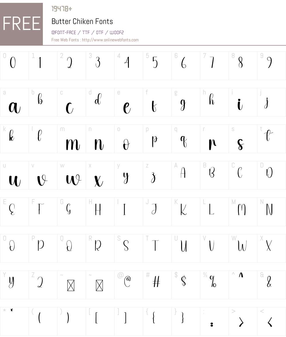 Butter Chiken 1.002;Fontself Maker 3.5.8 Fonts Free Download ...