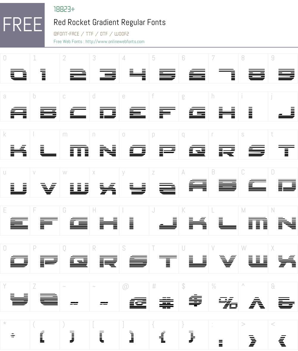 Red Rocket Gradient Regular 001.000 Fonts Free Download ...