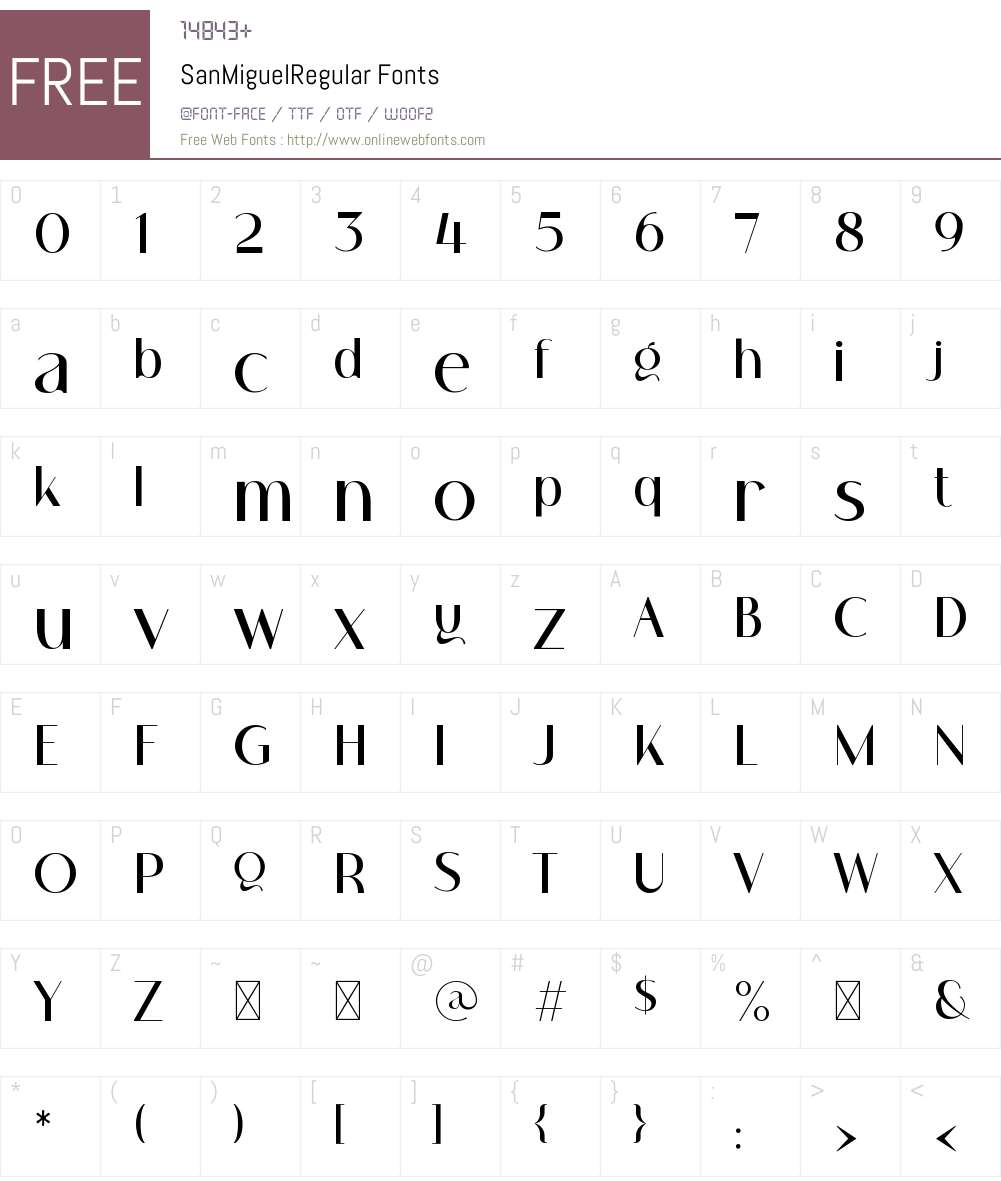 San Miguel 1.000 Fonts Free Download - OnlineWebFonts.COM