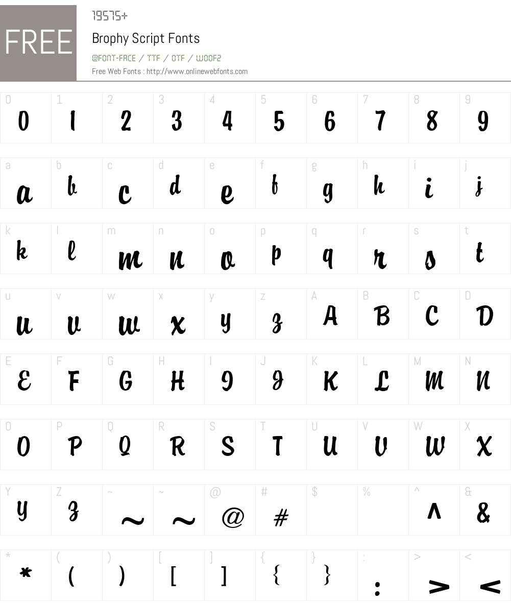 Brophy Script 1.0 Fonts Free Download - OnlineWebFonts.COM