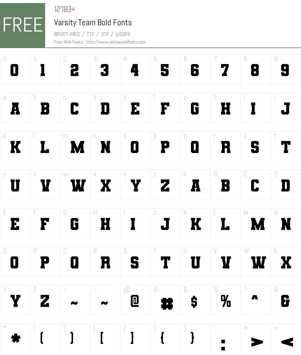 Varsity Team Bold 1.002;Fontself Maker 3.1.0 Fonts Free Download ...