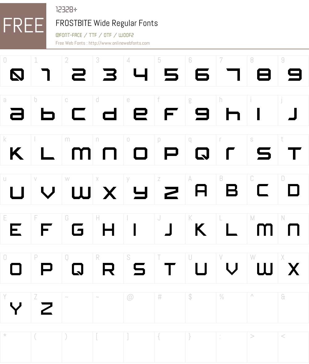 FROSTBITE Wide Regular 1.000 Fonts Free Download - OnlineWebFonts.COM