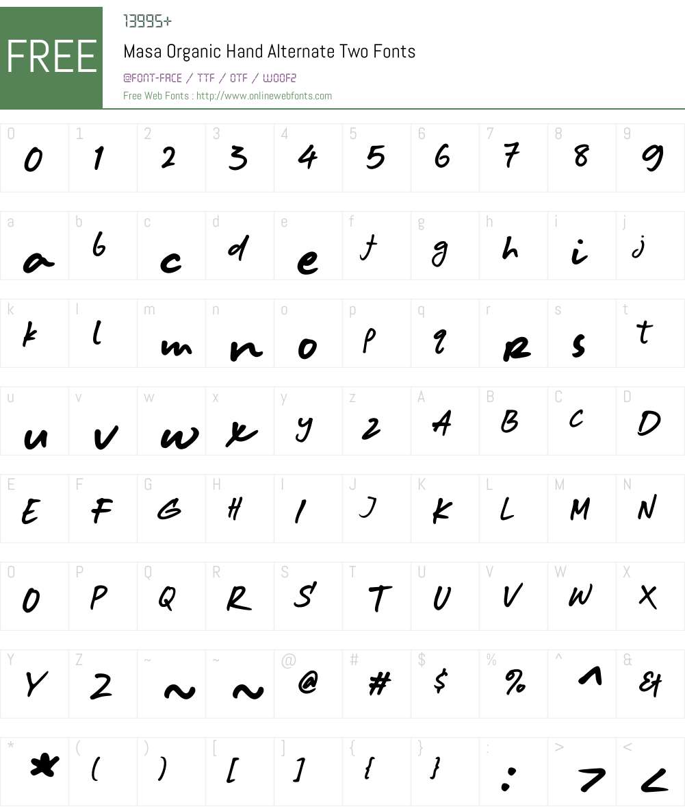 Masa Organic Hand Alternate Two 1.00;October 26, 2022;FontCreator 12.0 ...