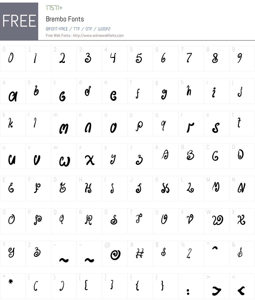 Brembo 1.00;June 11, 2023;FontCreator 13.0.0.2683 64-bit Fonts Free Download - OnlineWebFonts.COM