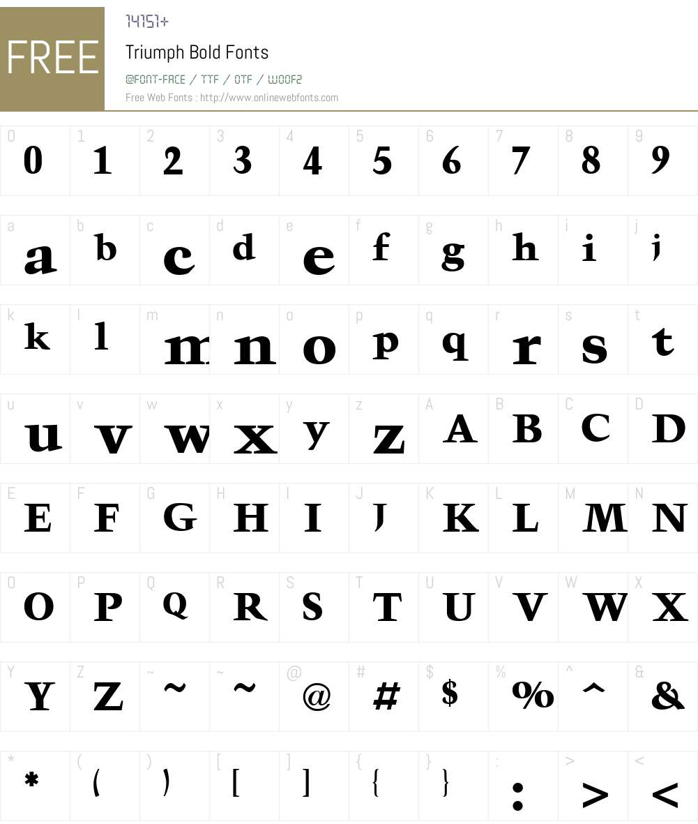 Triumph Bold Altsys Fontographer 3.5 11/18/92 Fonts Free Download ...