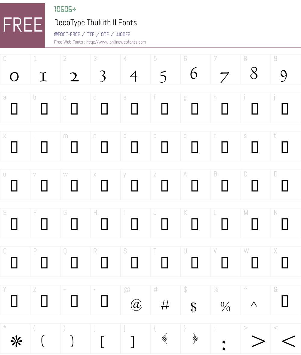 DecoType Thuluth II 1.00 Fonts Free Download - OnlineWebFonts.COM