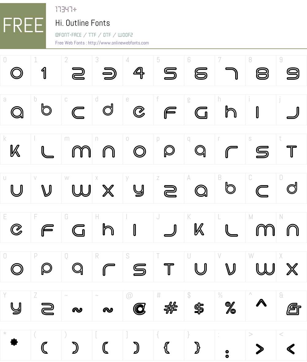Hi. Outline 1.996 Fonts Free Download - OnlineWebFonts.COM