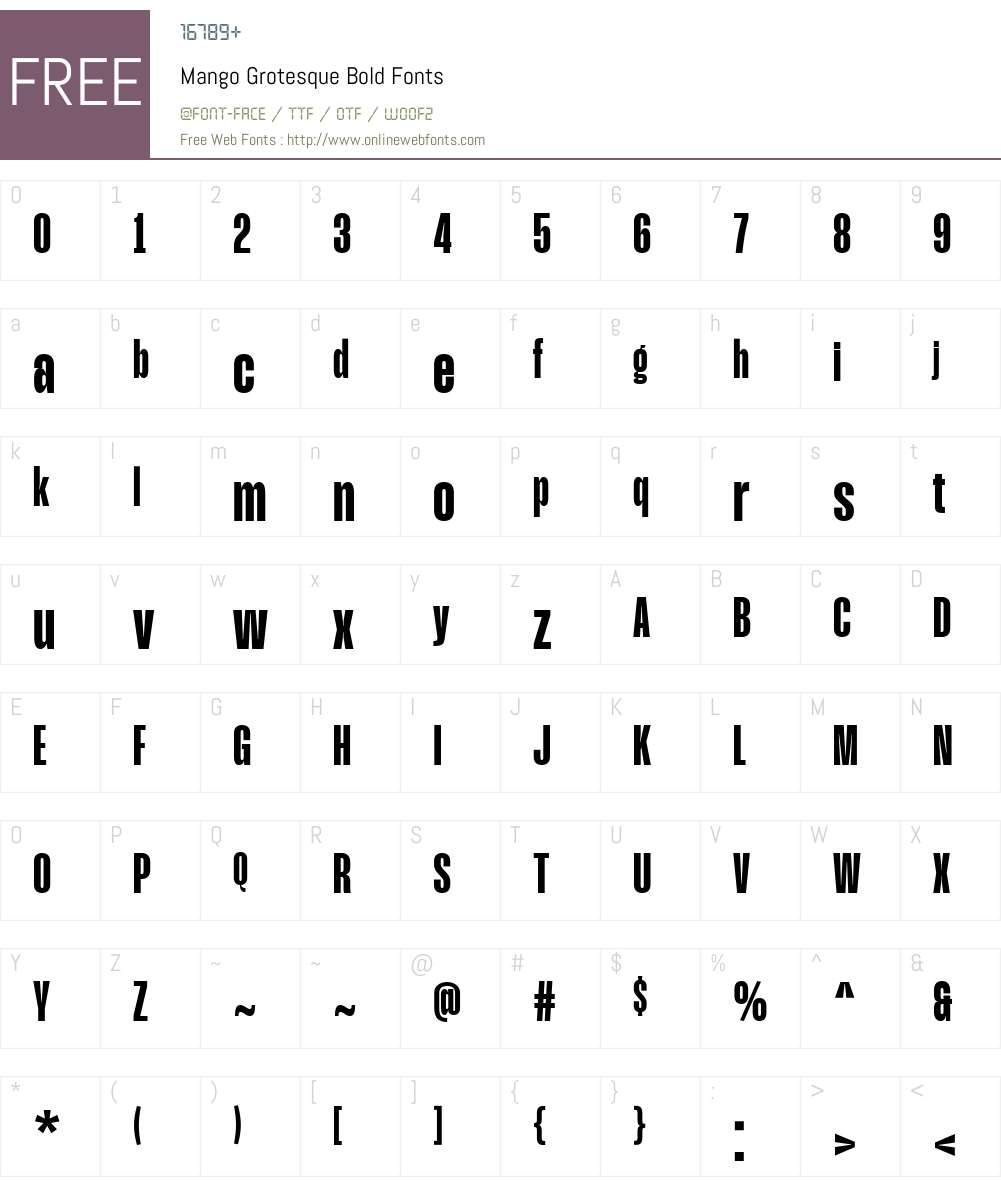 Mango Grotesque 1.000 Fonts Free Download - OnlineWebFonts.COM