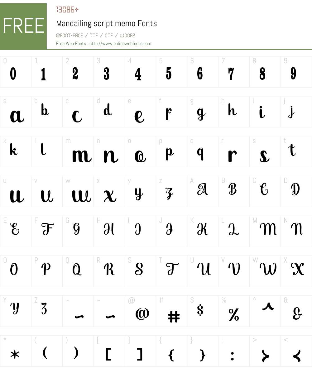 Mandailing script memo 1.000 Fonts Free Download - OnlineWebFonts.COM