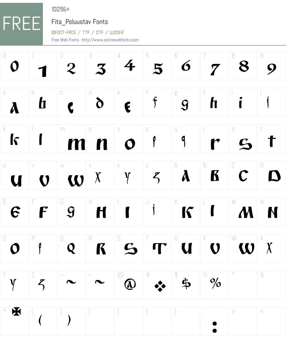 Fita_Poluustav Converter: Windows Type 1 Installer V1.0d.Font: V1.1 ...